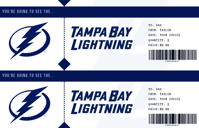 Lightning Tickets Gift Template | PDF