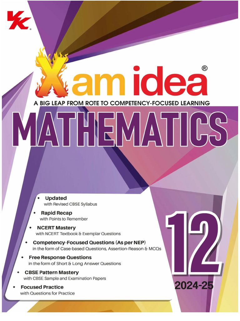 Class 12 Mathematics Xamidea Book PDF by Study-Group-9th-To-12th | PDF