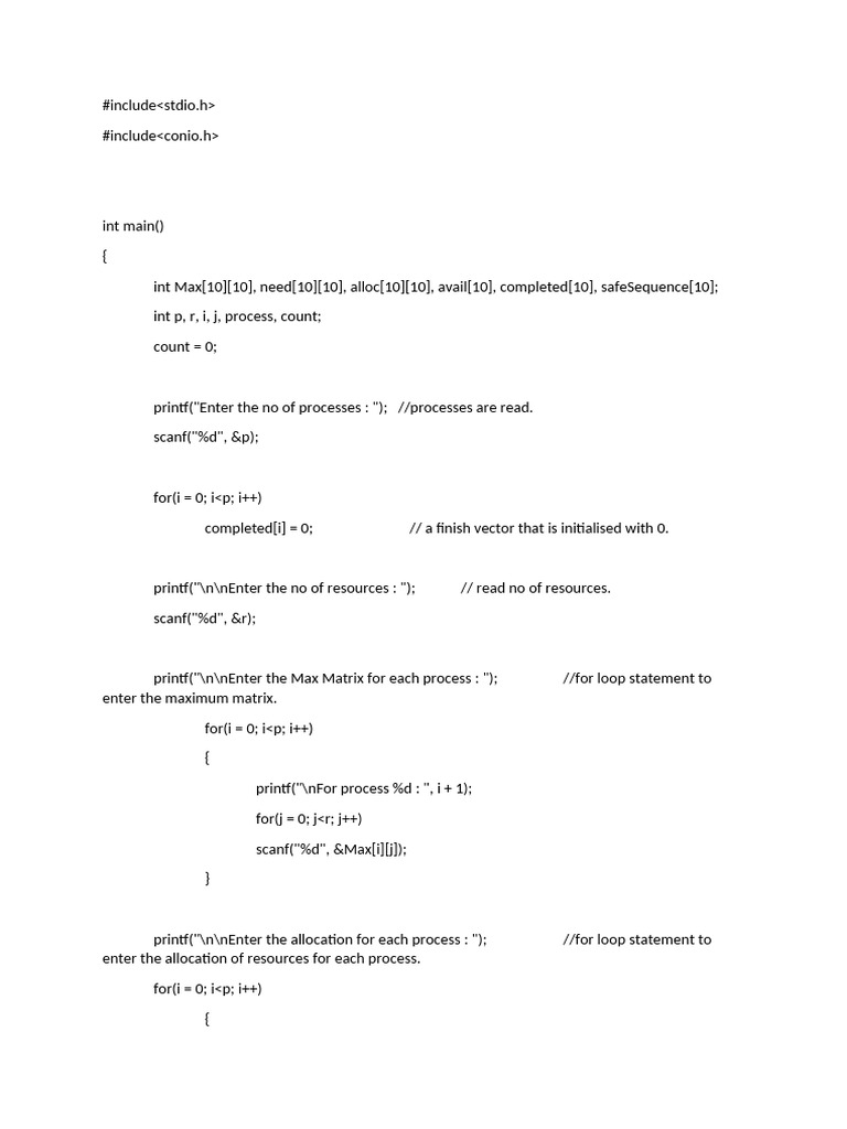 bankersalgorithm | PDF | Computer Programming | Computing