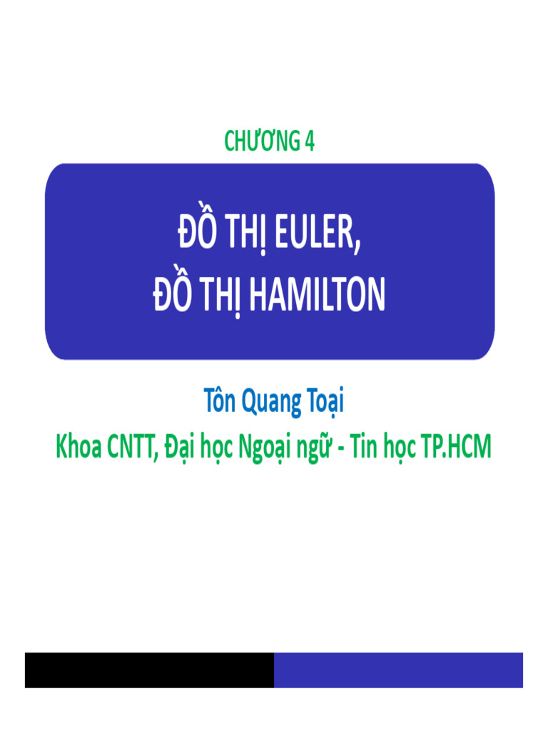 Chuong 4 - Do Thi Euler - Do Thi Hamilton | PDF