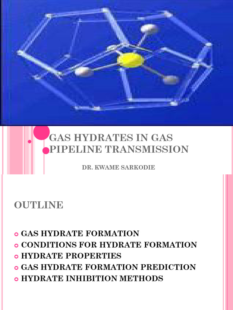 Gas Hydrates in Pipeline Transmission | PDF | Methane | Gases