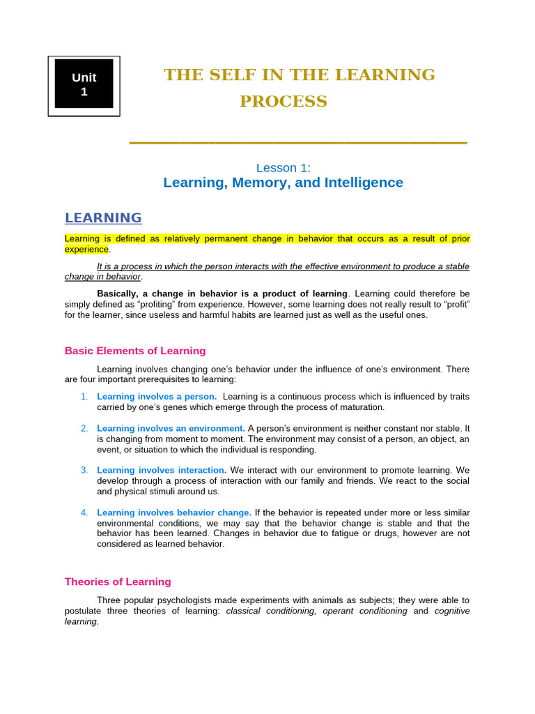 GEC1 Final Exam Reviewer 1 | PDF | Classical Conditioning | Learning