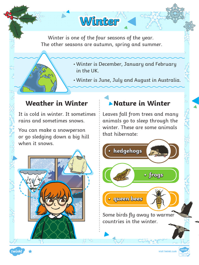 Understanding Winter: Facts and Activities | PDF | Bird Migration | Tropics