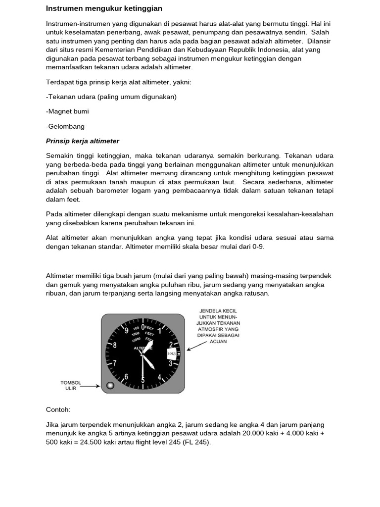 Instrumen mengukur ketinggian | PDF