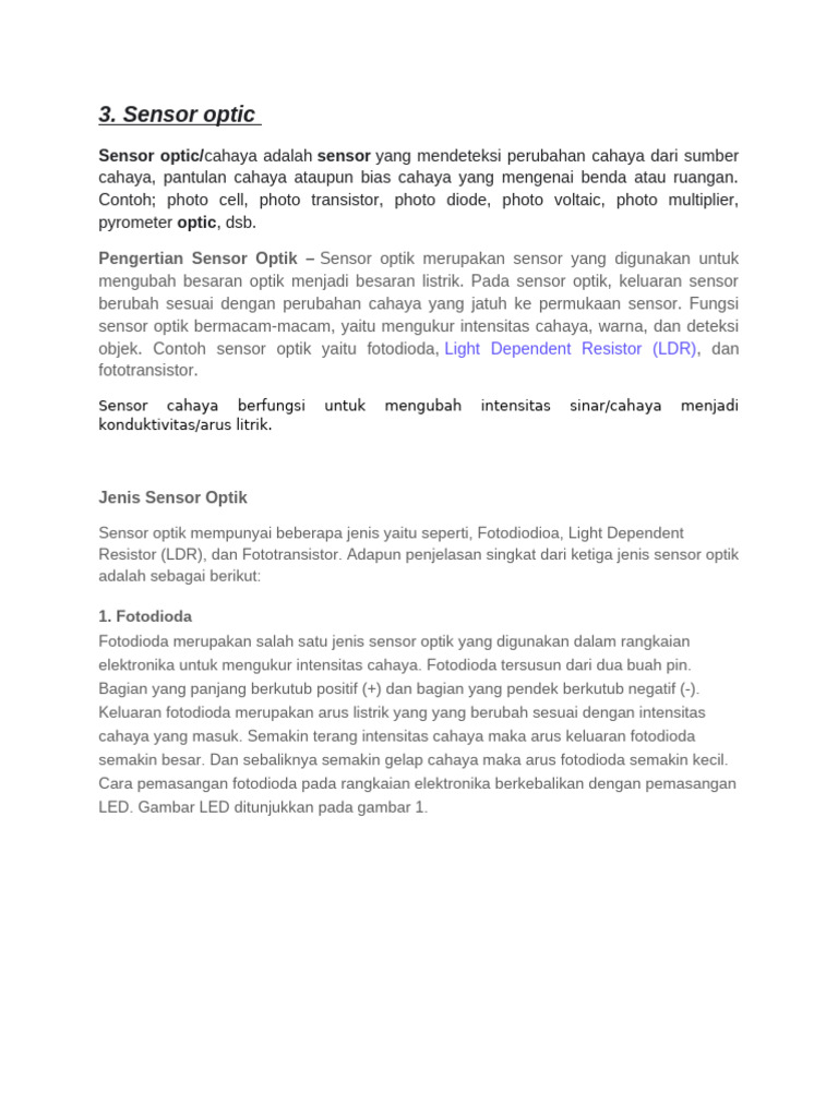 Kisi Kisi Optik Sensor | PDF