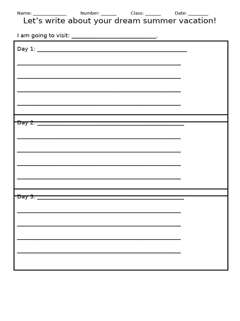 Dream Summer Vacation | PDF