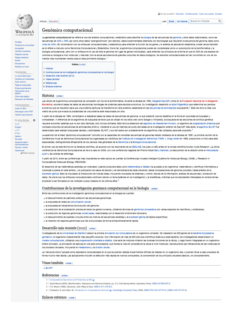 Es Wikipedia Org Wiki Gen C3 B3mica - Computacional | PDF | Ingeniería ...