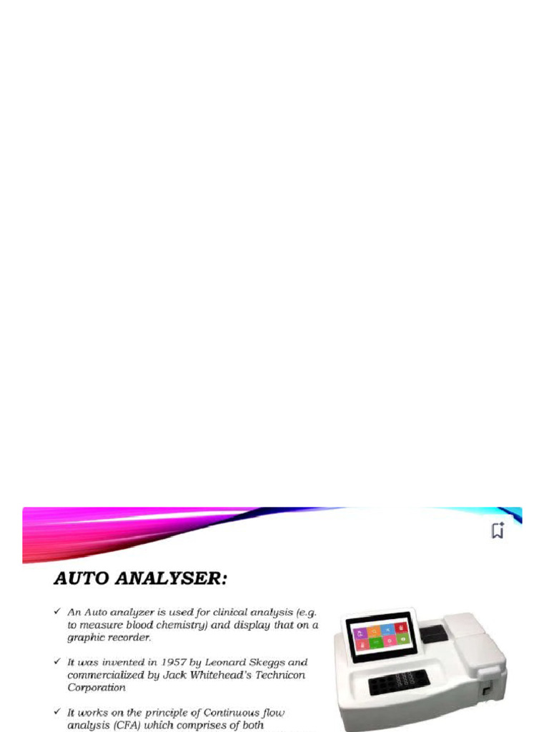 Auto Analyser | PDF
