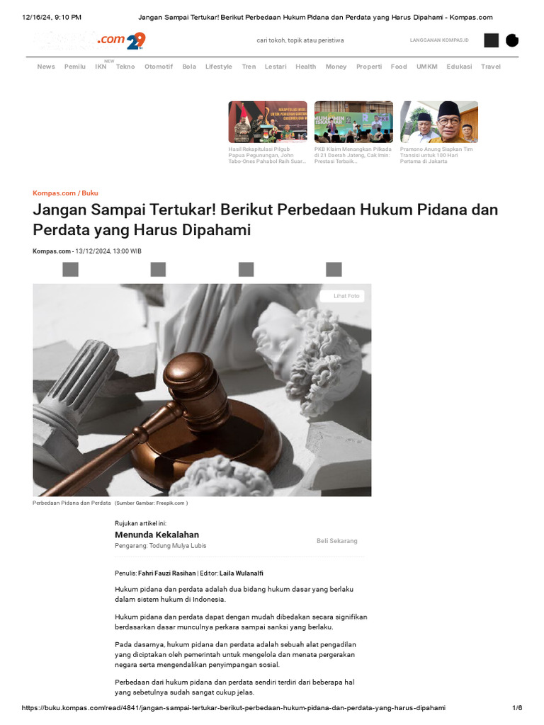 Jangan Sampai Tertukar! Berikut Perbedaan Hukum Pidana Dan Perdata Yang ...