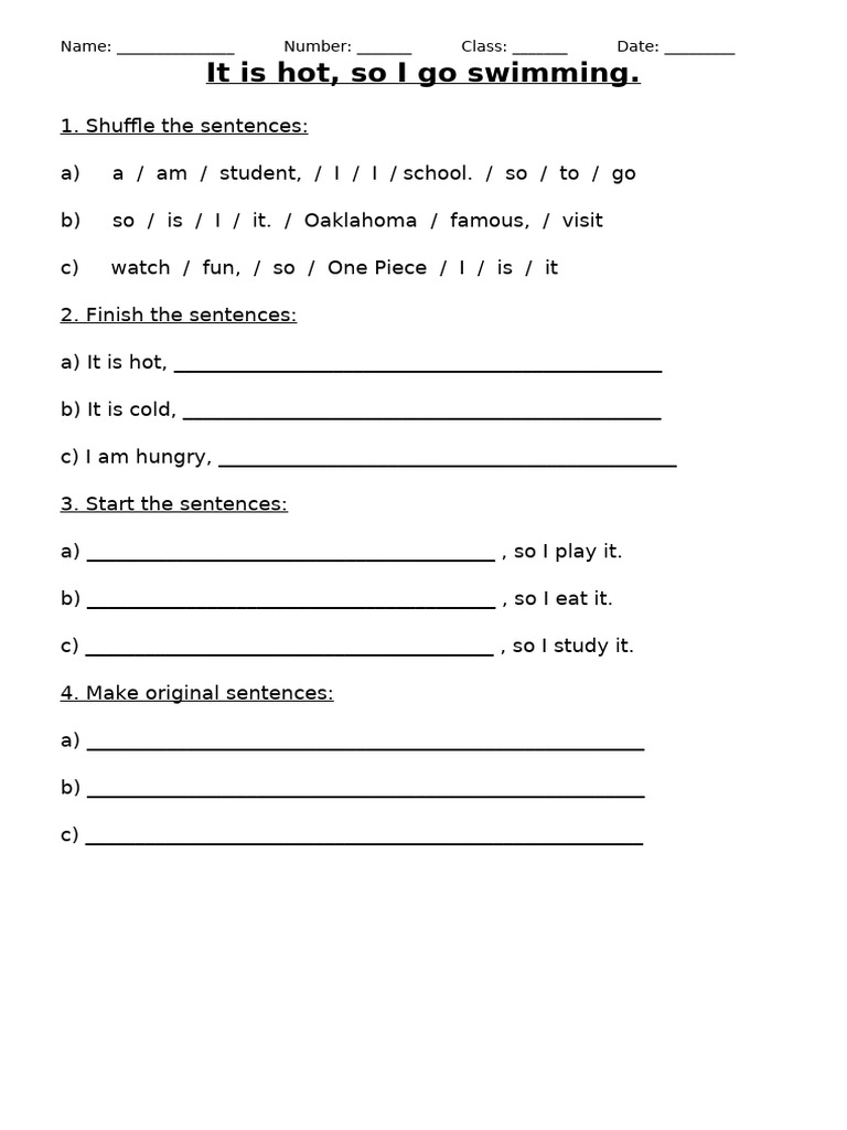 So Worksheet | PDF