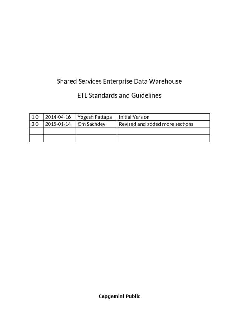 ETL Standards and Guidelines | PDF | Parameter (Computer Programming ...