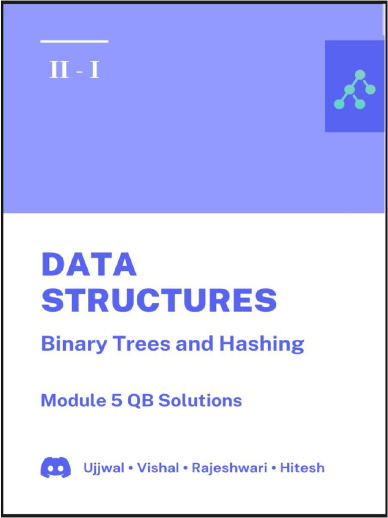 Data Structures Module 5 Complete Solutions Pdf Computer Programming Algorithms