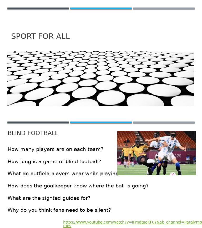 Blind Football Questions | PDF
