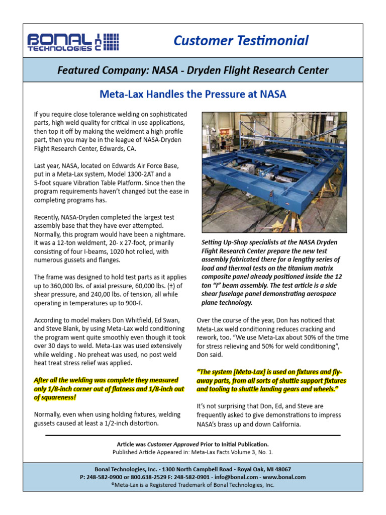NASA Welding | PDF | Armstrong Flight Research Center | Welding