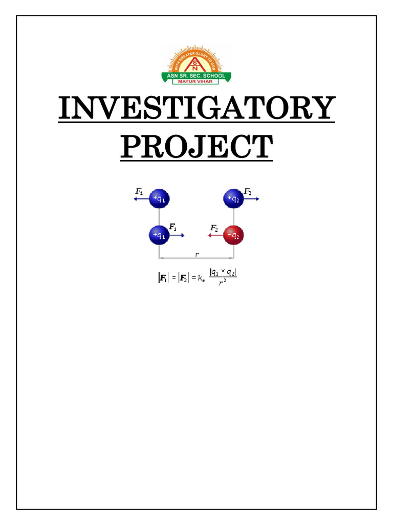 INVESTIGATORY PROJECT PHYSICS (Ishika Aggarwal ,, 12-B) | PDF | Theoretical Physics | Physical ...