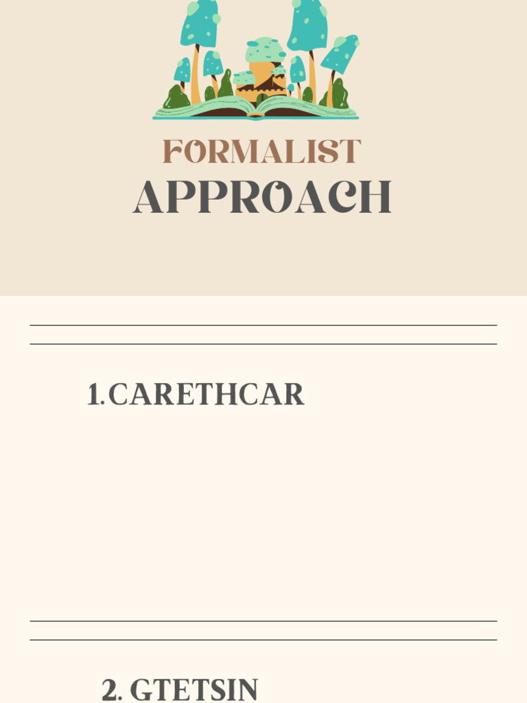 Formalist Approach in Literature | PDF