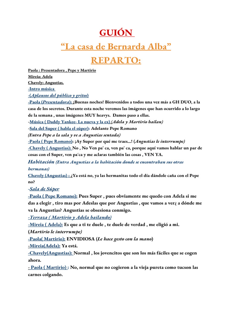 La Casa de Bernarda Alba | PDF