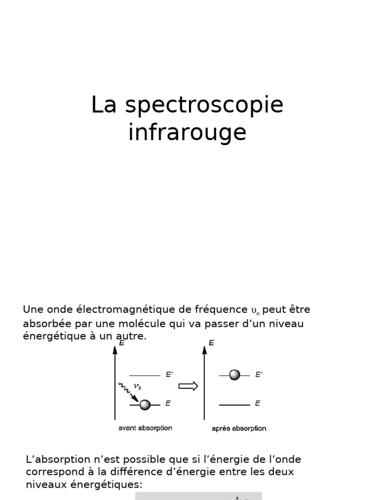 La Spectroscopie Infrarouge | PDF | Infrarouge | Spectre électromagnétique