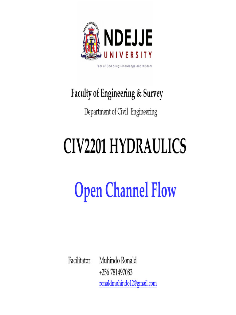 Open Channel Hydraulics Material | PDF | Classical Mechanics | Physical ...