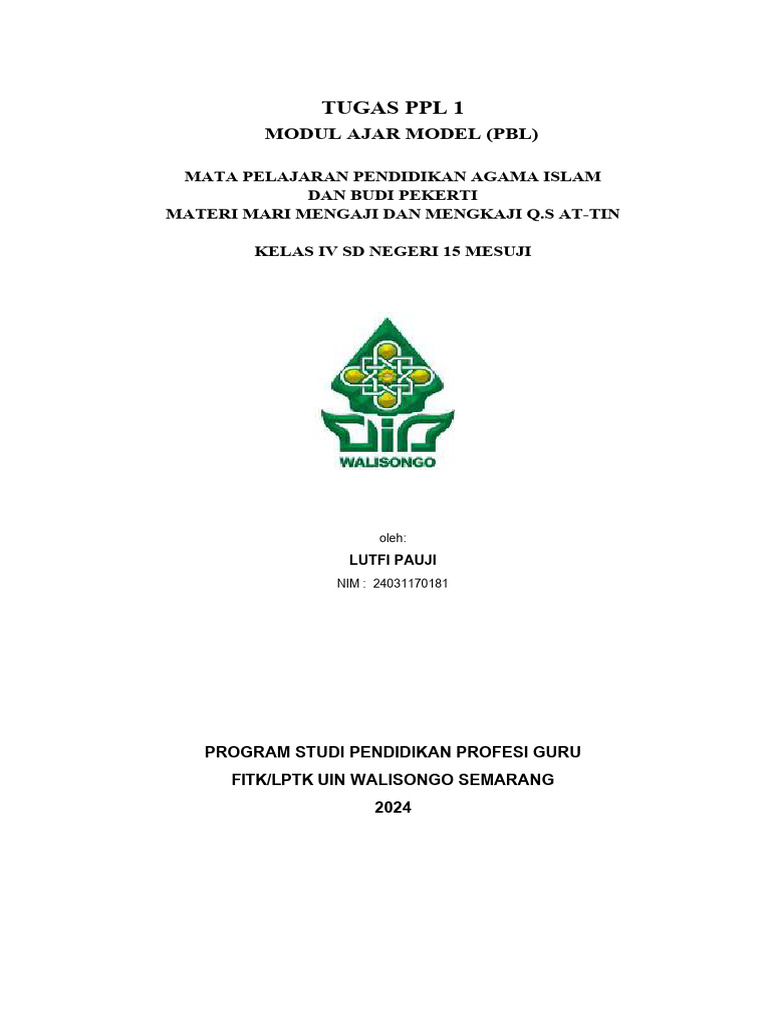 Modul Ajar Modul PBL Fik | PDF