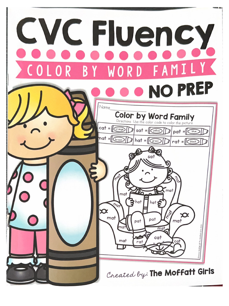 CVC Color by Word Family | PDF
