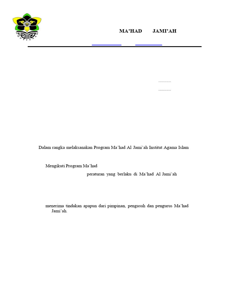 Pakta Integritas Dn Pernyataan Mukim Edit (1) | PDF