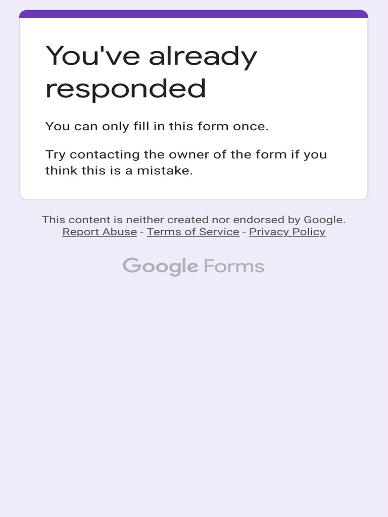 You'Ve Already Responded | PDF