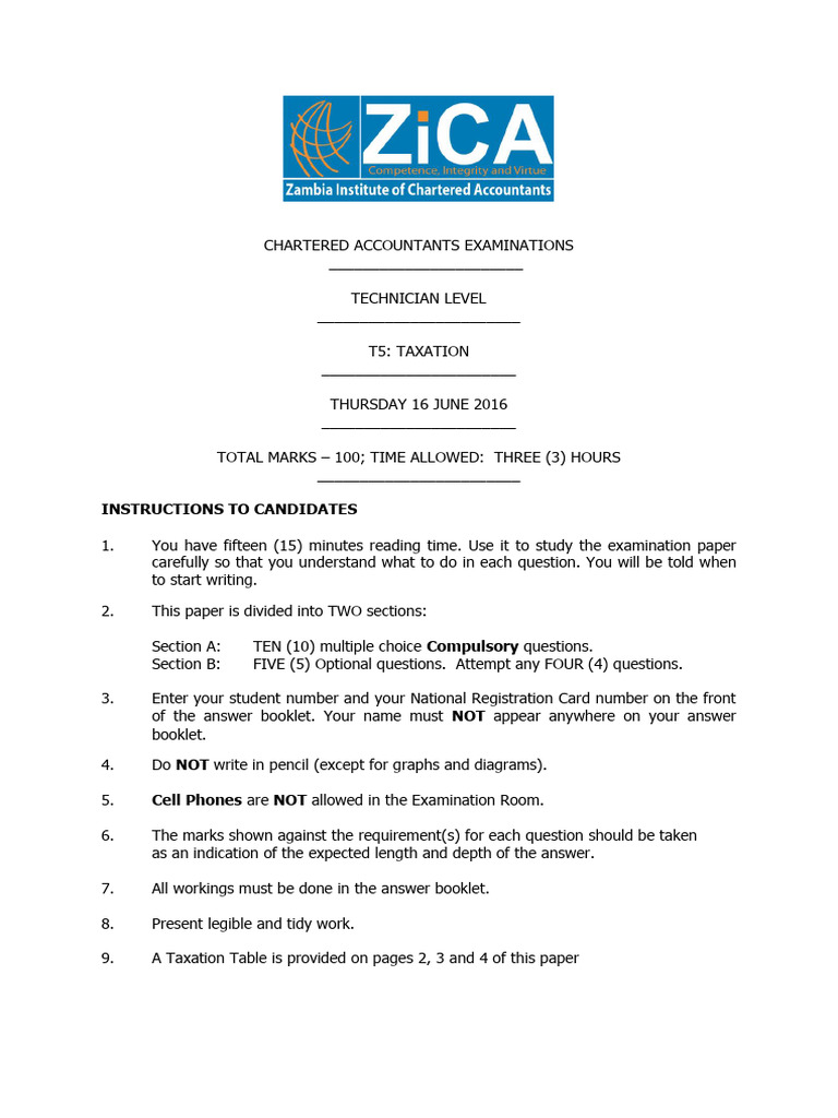 T5 Question and Answer June 2016 | PDF | Value Added Tax | Taxes