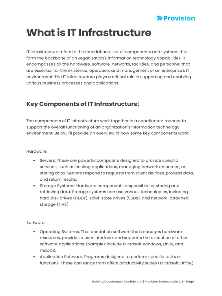 What is IT Infrastructure Management | PDF | Cloud Computing | Computer Network