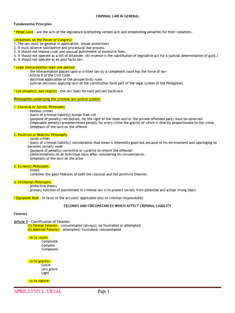 Criminal Law i | PDF | Crimes | Crime & Violence