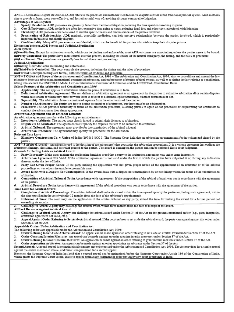 PUT ADR | PDF | Alternative Dispute Resolution | Arbitration