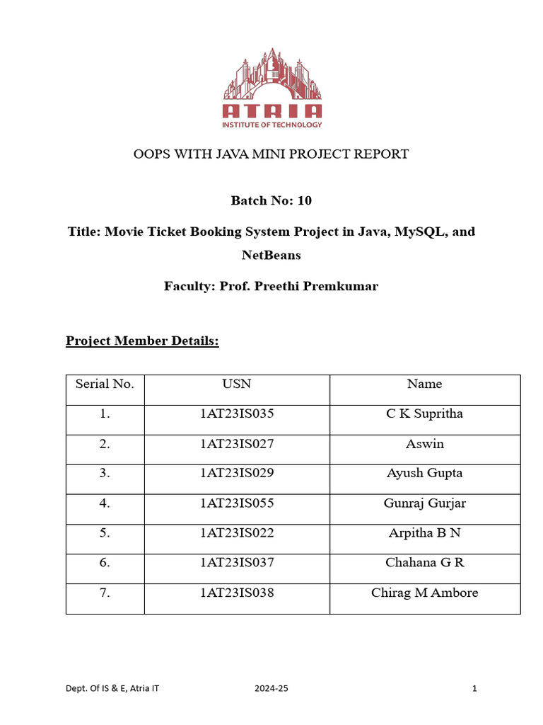 Java Mini Project Report | PDF | Integrated Development Environment | Databases