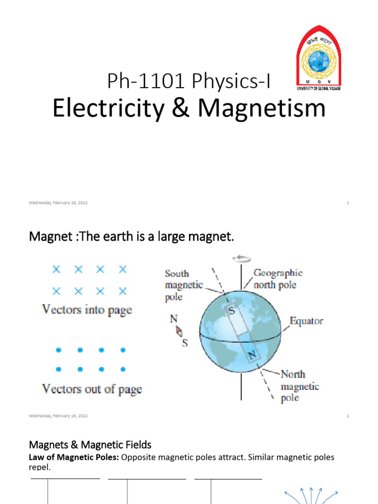 Electricity and Magnetism 3 | PDF | Magnetic Field | Force