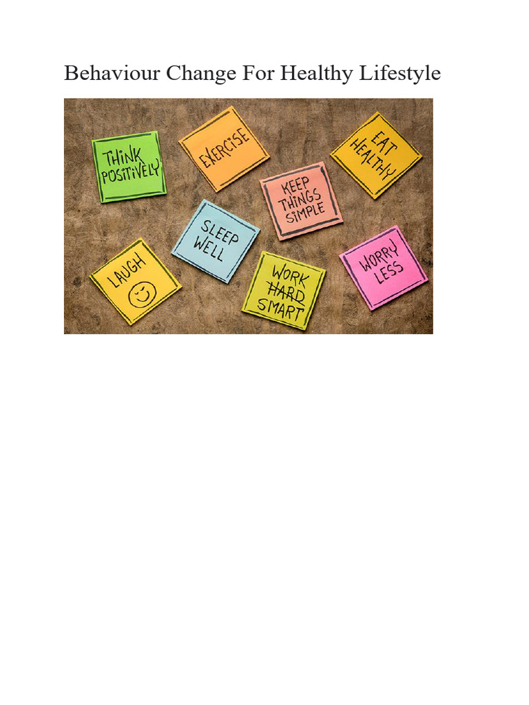 Healthy Lifestyle Behavior Changes | PDF