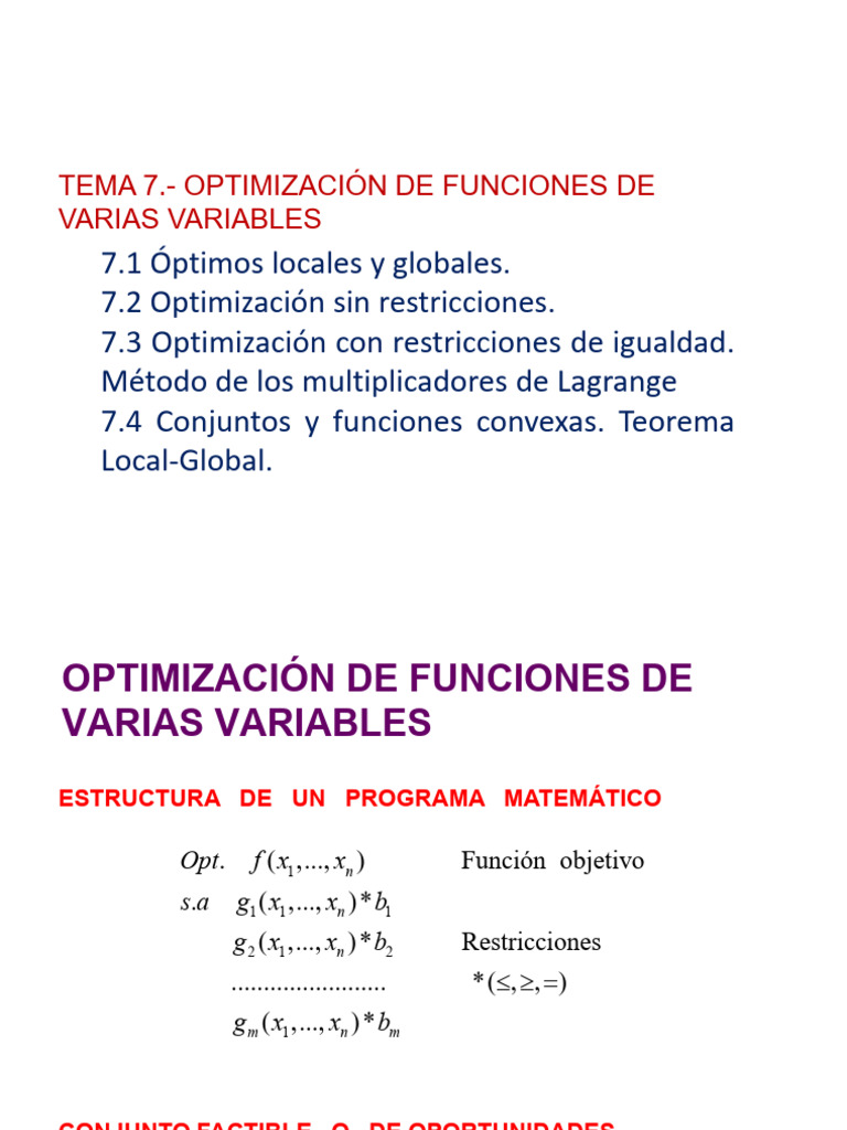 tema_7_matematicas_1 | PDF | Optimización Matemática | Conjunto convexo