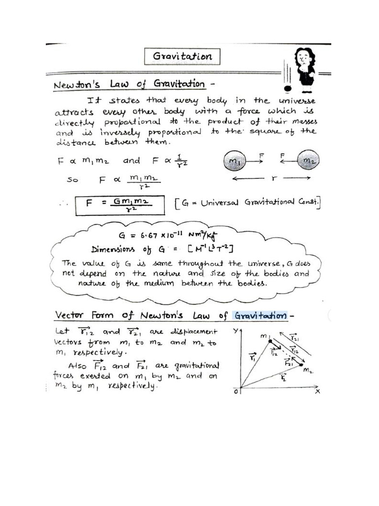Notes On Gravitation | PDF