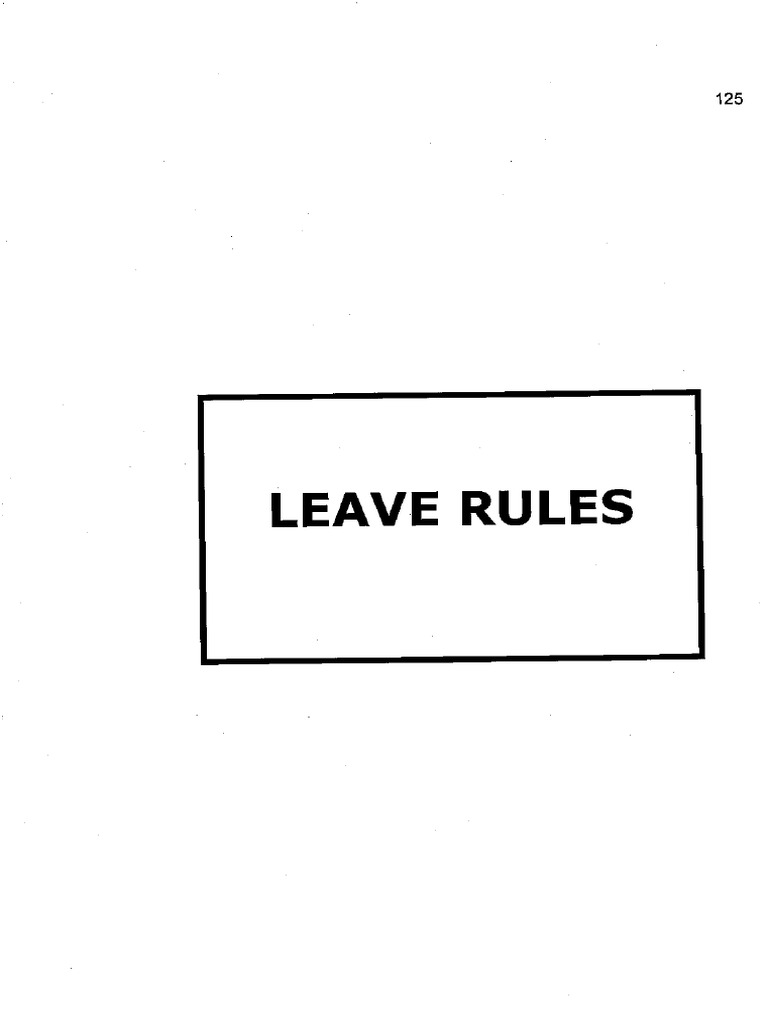 Leave Rules | PDF