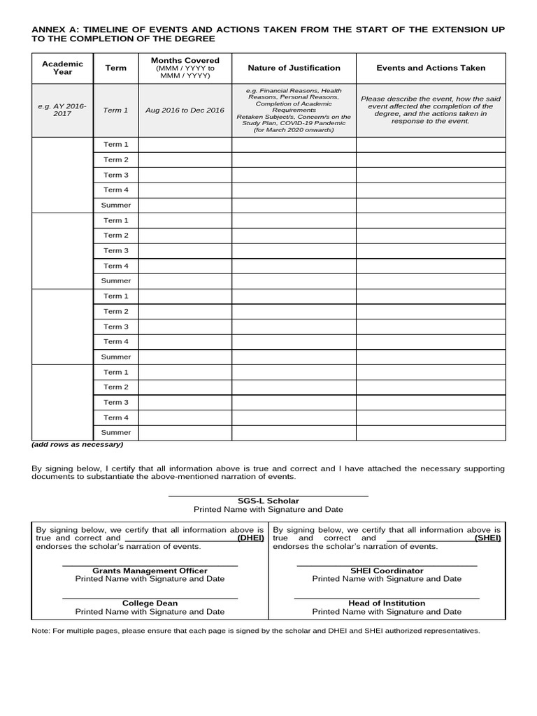Degree Completion Timeline and Actions | PDF