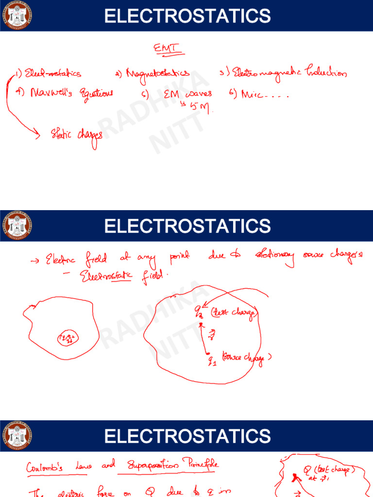 Electrostatics Complete Notes (1) | PDF