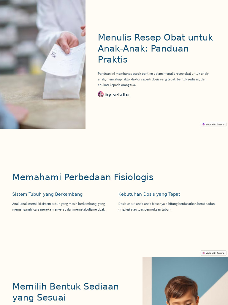 Panduan Menulis Resep Obat Anak | PDF