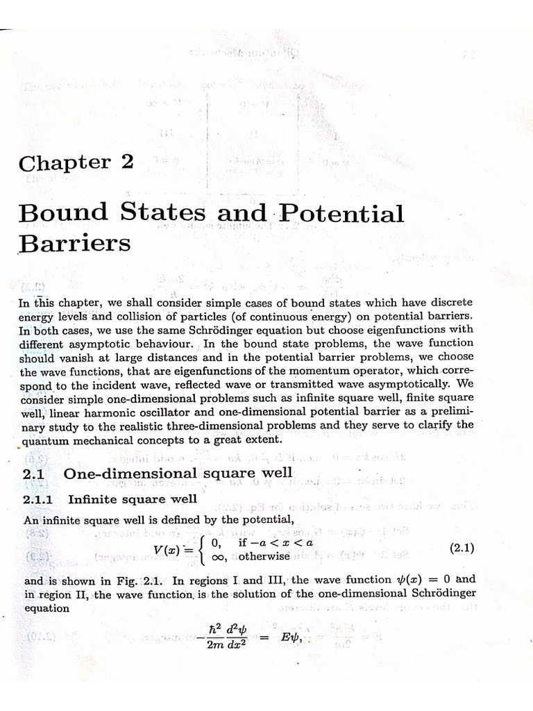 Quantum Mechanics Unit II | PDF