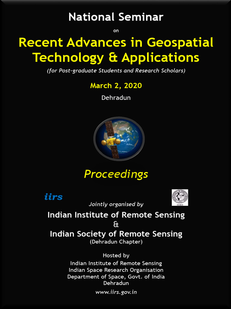 Geospatial Technology Seminar Proceedings | PDF | Earth Sciences ...