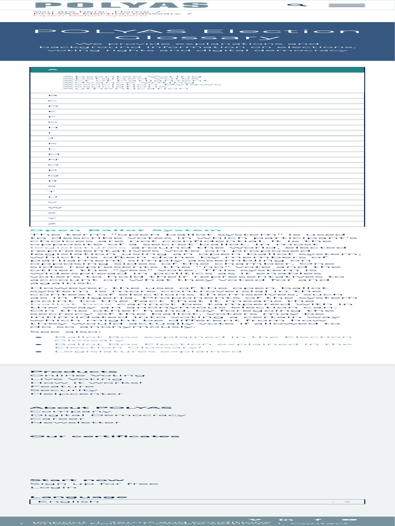 Open Ballot System Explained | PDF