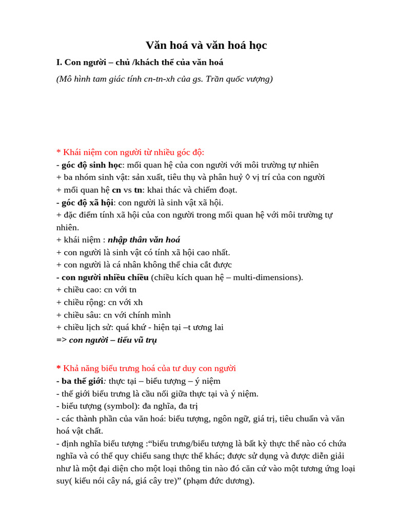 CSVHVN (Chương 1) | PDF