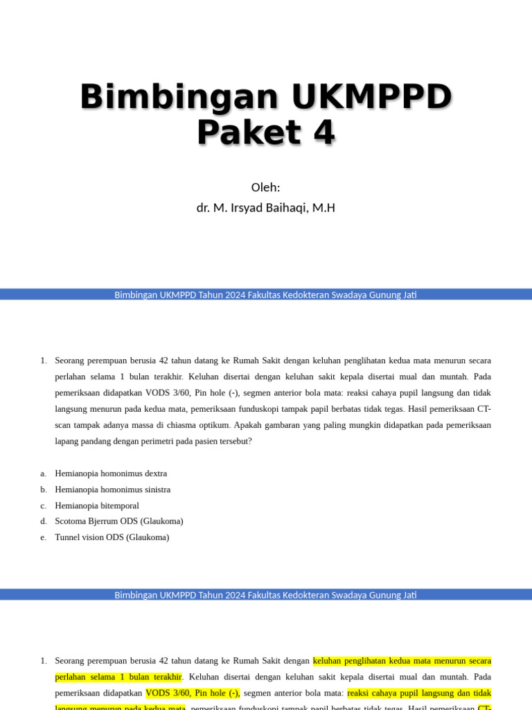 Bimbingan UKMPPD Paket 4 Fix | PDF