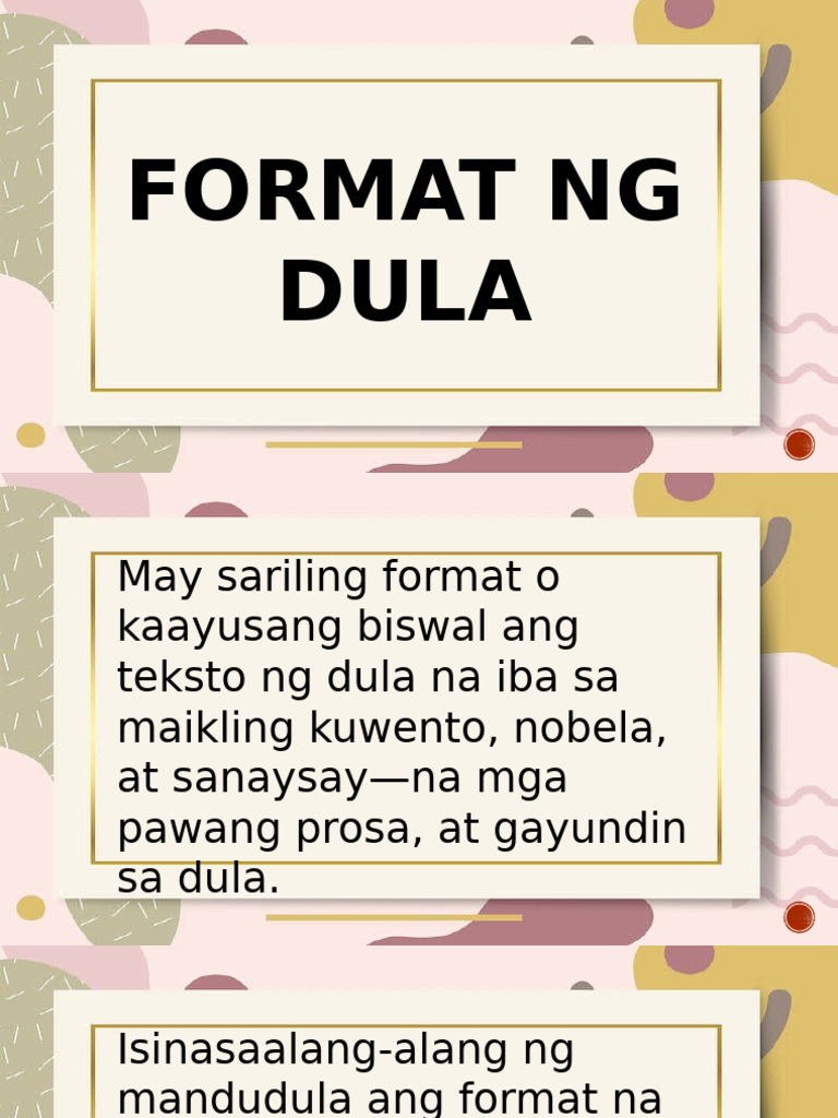 Format NG Dula | PDF