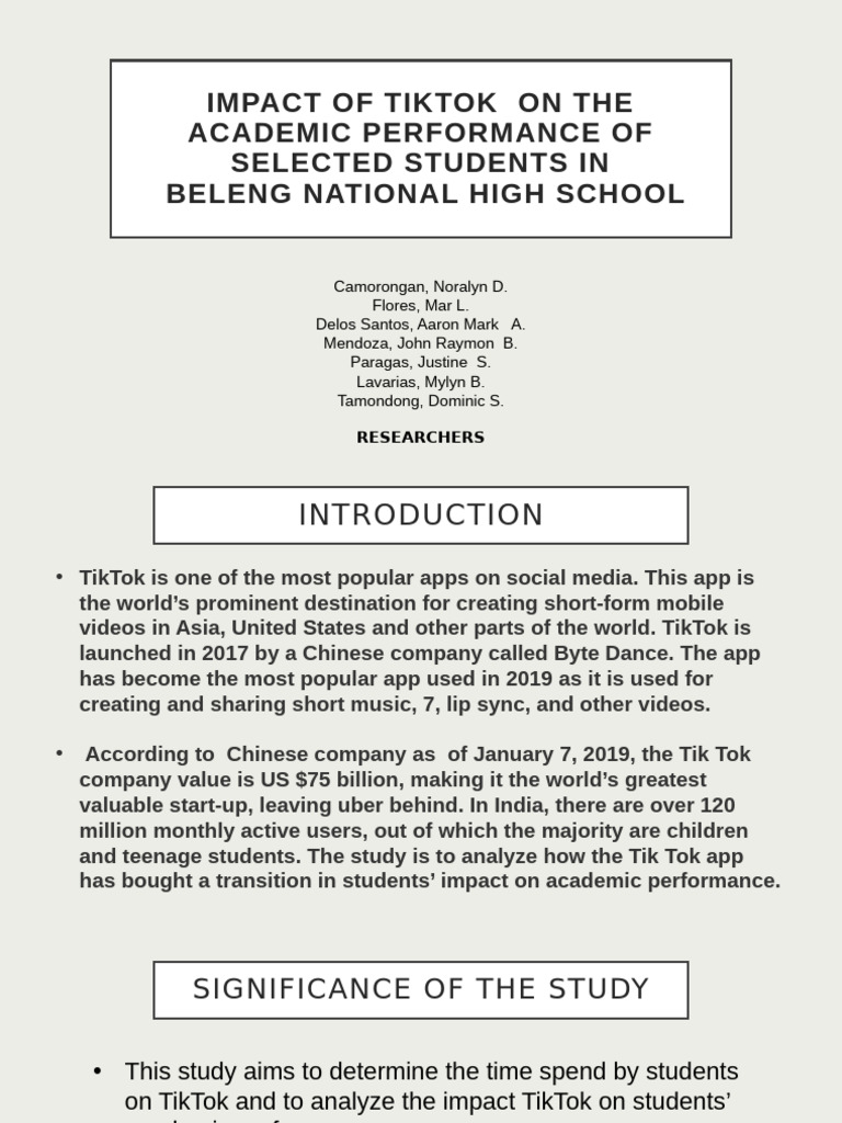 TikTok's Impact on Student Academics | PDF | Questionnaire