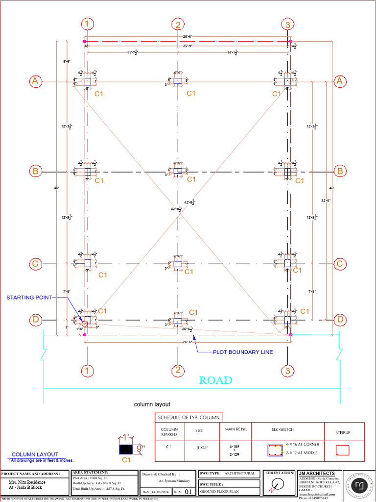 Ground Floor Plan for Mrs. Nitu Residence | PDF | Technical Drawing ...