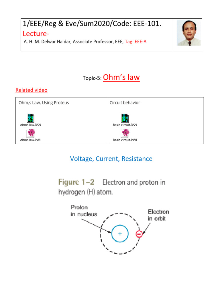 Topic-5 Ohm's Law | PDF