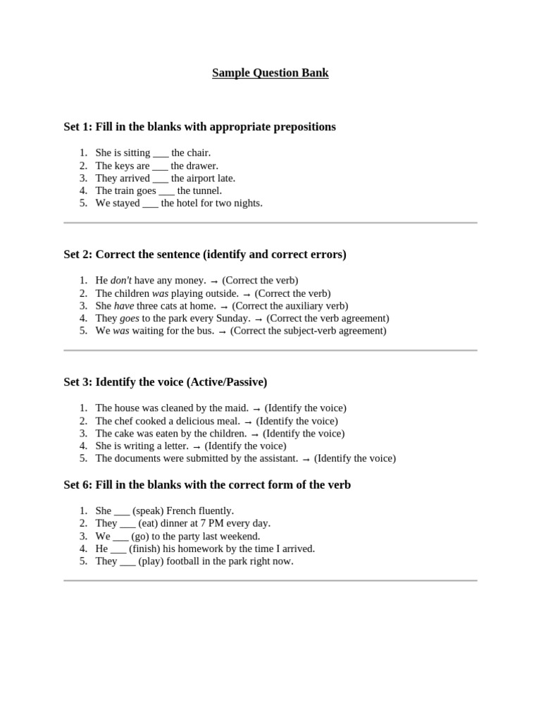 Sample Question Bank | PDF